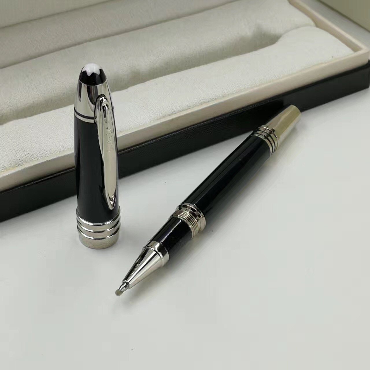 JFK Montblanc RollerBall Pen Black Resin - Replica Montblanc Pens Black ...